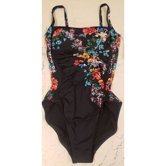 Johnny Was Swim Johnnywas Nwt Xl Fay Floral Ruched One Piece Swim